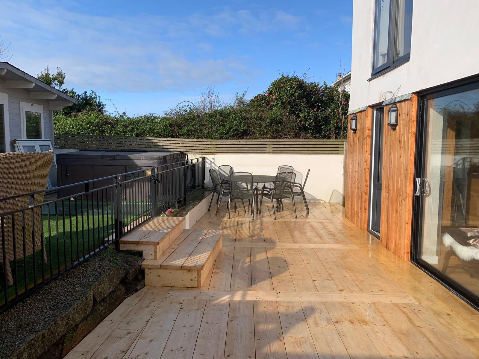 Scaffold Board Decking - Treverva - Cornwall Construction And Carpentry